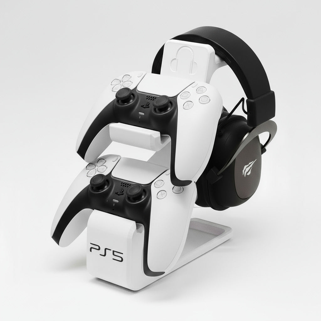 Combined Headphone & PS5 Dual Controller Stand – FigureOut