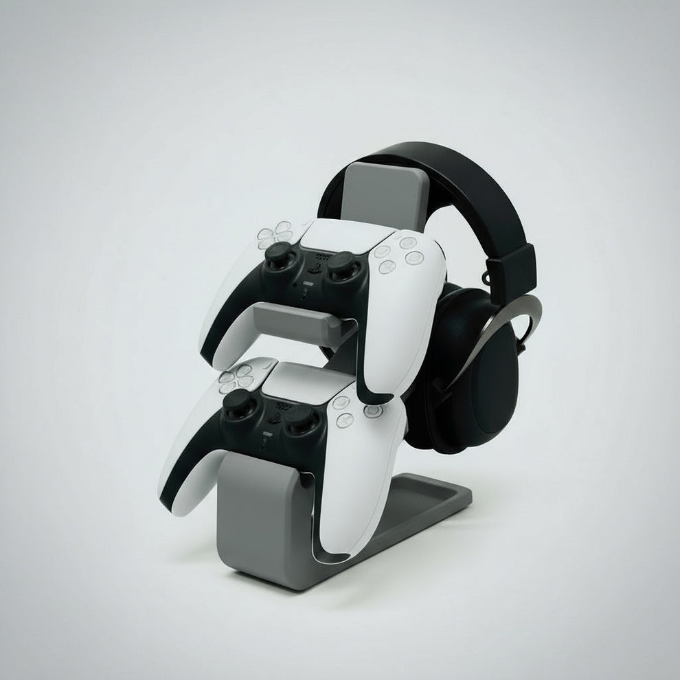 Universal Combined Headphone & Dual Controller Stand – FigureOut