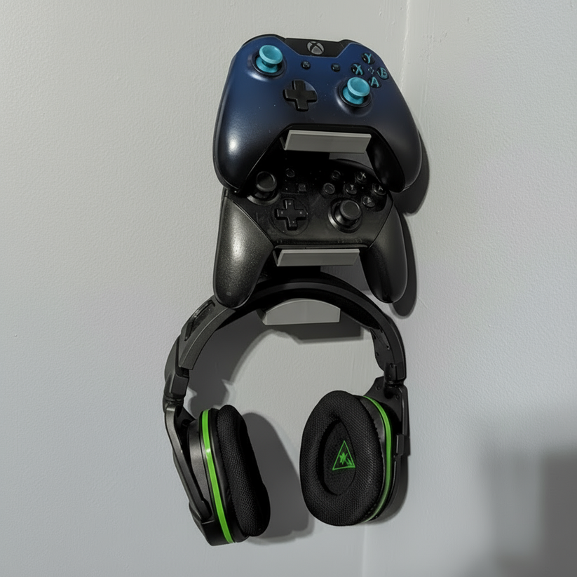 Combined Headphone & Dual Controller Hanger – FigureOut