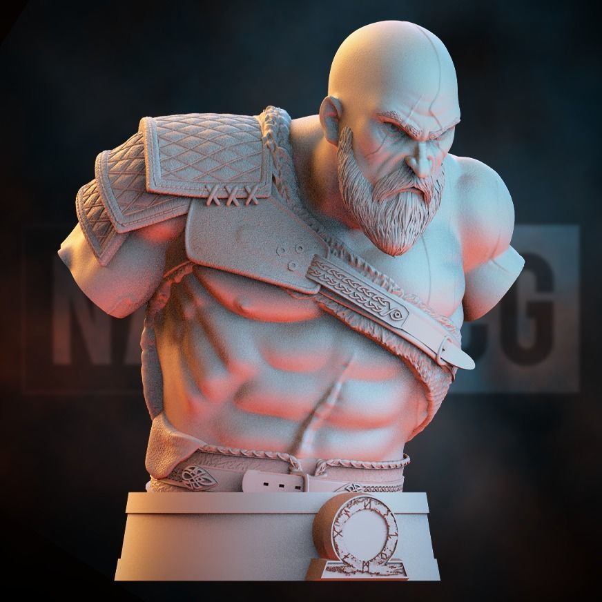 Rage of Kratos Bust – FigureOut 3D