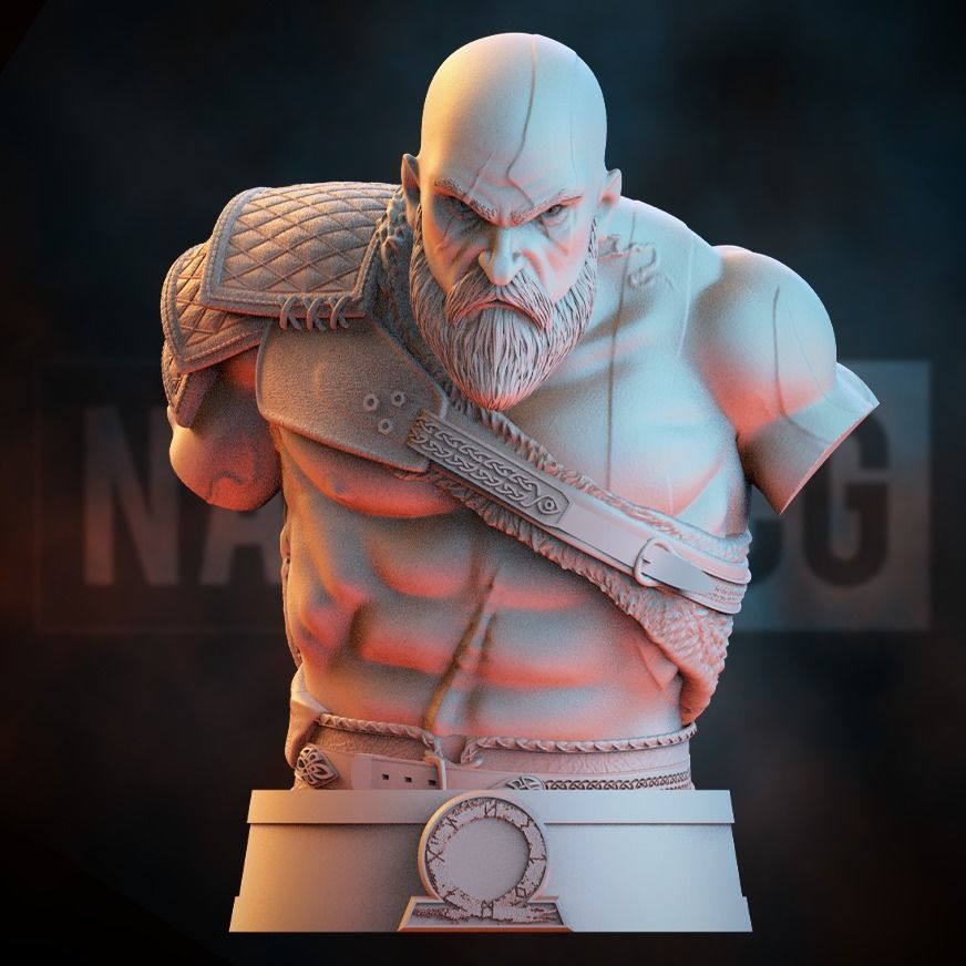 Rage of Kratos Bust – FigureOut 3D