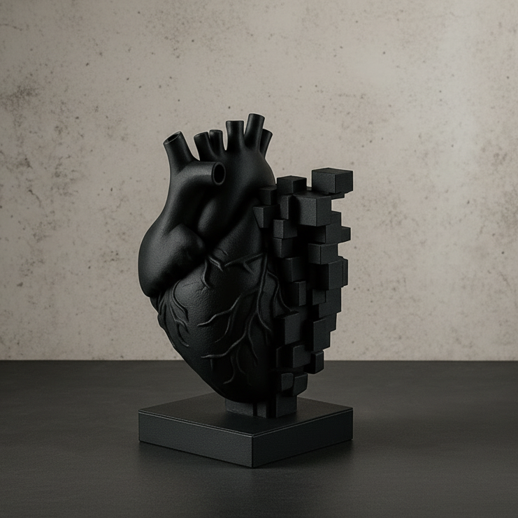 Pixel Heart Sculpture – FigureOut